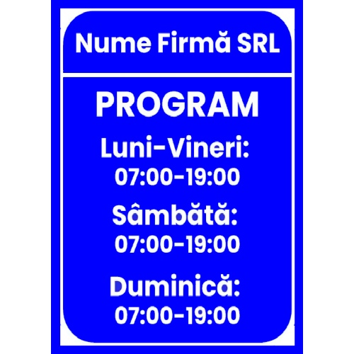 ⚠️ INDICATOARE 🛑 Indicator Semn personalizat pentru program, Sticker ...