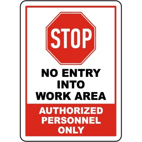⚠️ INDICATOARE 🛑 Indicator Stop No Entry Into Work Area Sign, Sticker ...