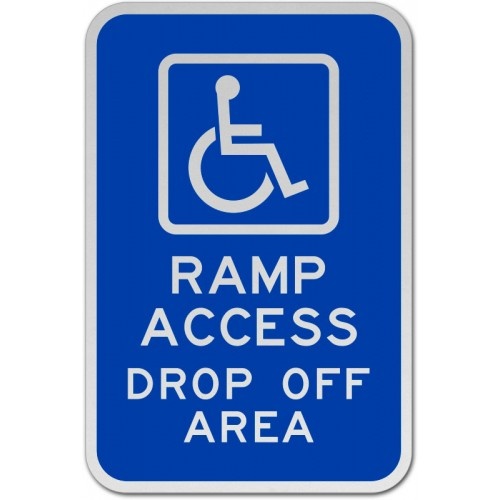 ⚠️ INDICATOARE 🛑 Indicator Accessible Ramp Access Drop Off, Sticker ...