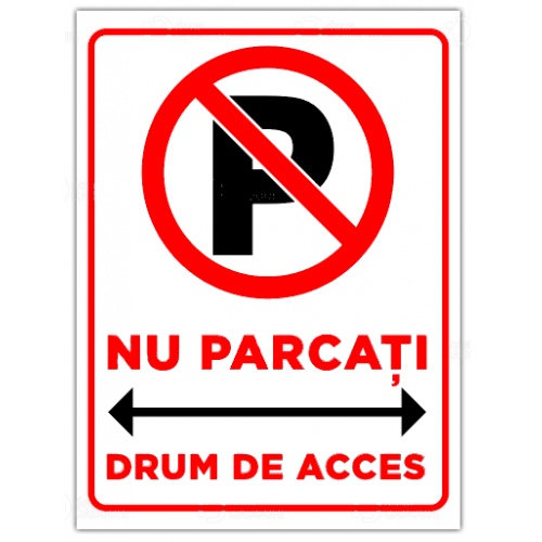 ⚠️ INDICATOARE 🛑 Indicator Pentru drum de acces nu parcati, Sticker ...