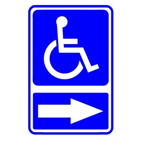 ⚠️ INDICATOARE 🛑 Indicator Semn cu sageata pentru persoane cu handicap ...