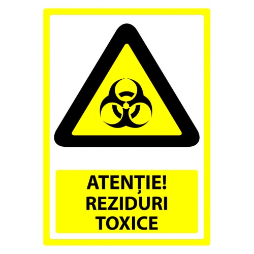 ⚠️ INDICATOARE 🛑 Indicator Semn pentru reziduuri toxice, Sticker ...