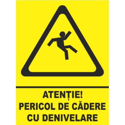 ⚠️ INDICATOARE 🛑 Indicator Atentie pericol de cadere cu denivelare ...