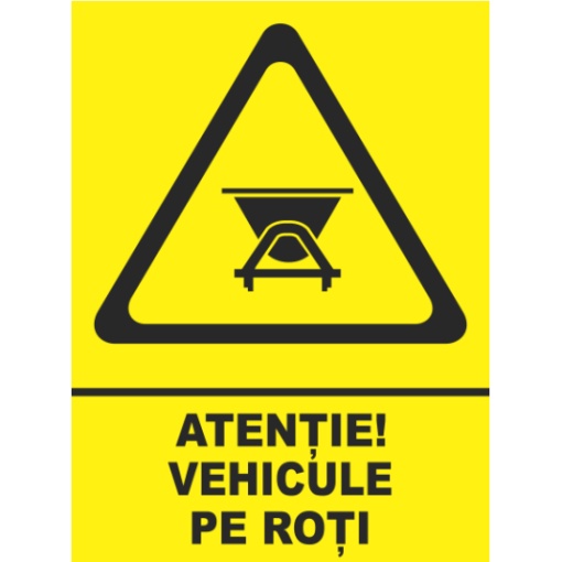 ⚠️ INDICATOARE 🛑 Indicator Atentie vehicule pe roti, Sticker autocolant ️