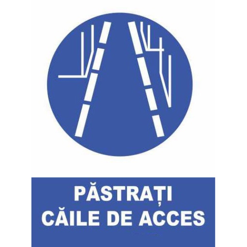 ⚠️ INDICATOARE 🛑 Indicator Pastrati caile de acces libere, Sticker ...