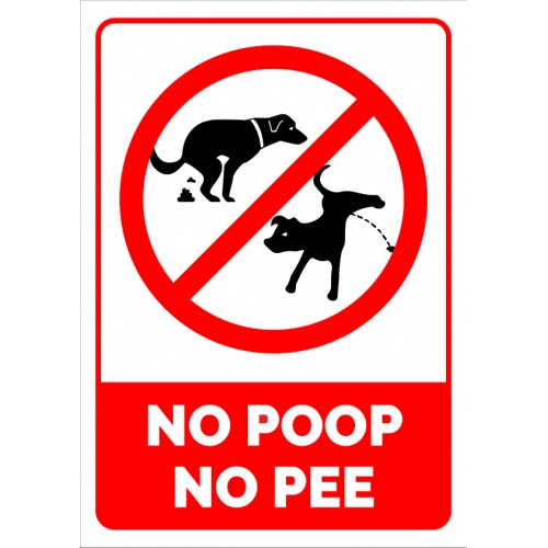 ⚠️ INDICATOARE 🛑 Indicator Semn no poop no pee, Sticker autocolant ️