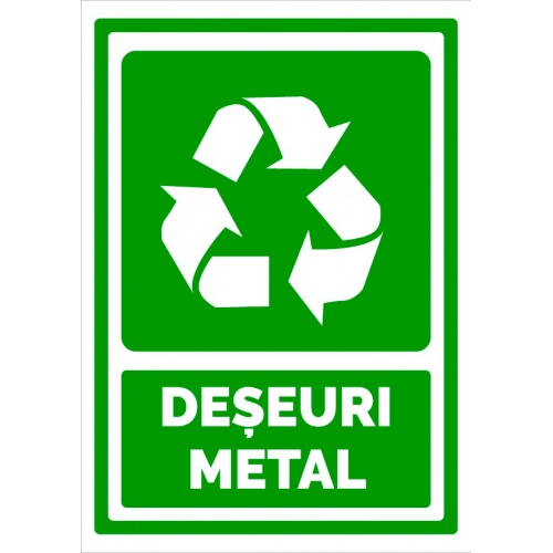 ⚠️ INDICATOARE 🛑 Indicator Semn pentru deseuri metal, Sticker autocolant ️