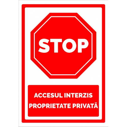 ⚠️ INDICATOARE 🛑 Indicator Semn pentru stop cu accesul interzis si ...