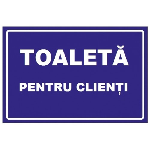 ⚠️ INDICATOARE 🛑 Indicator Toaleta pentru clienti, Sticker autocolant ️