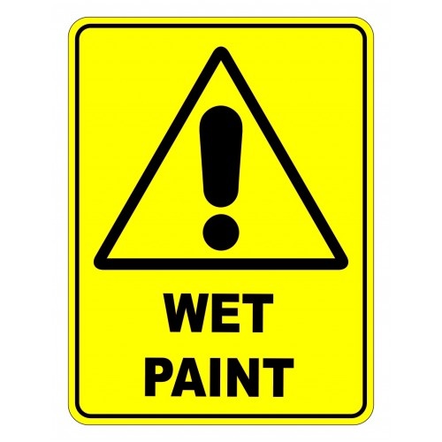 ⚠️ INDICATOARE 🛑 Indicator Wet Paint Warning Safety Sign, Sticker ...