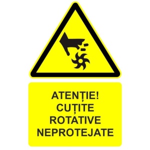 ⚠️ INDICATOARE 🛑 Indicator Atentie cutite rotative neprotejate ...