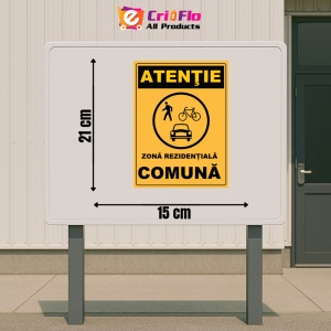 ⚠️ INDICATOARE 🛑 Indicator Atentie zona rezidentiala comuna, Sticker ...
