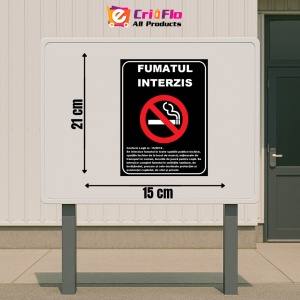 ⚠️ INDICATOARE 🛑 Indicator cu fumatul interzis conform legii, Sticker ...