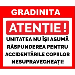 ⚠️ INDICATOARE 🛑 Indicator Placute pentru gradinita, Sticker autocolant ️
