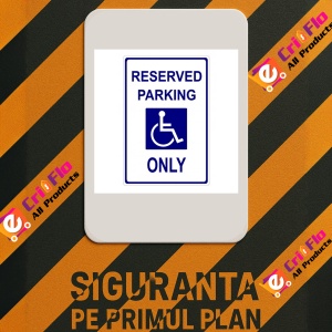 ⚠️ INDICATOARE 🛑 Indicator Reserved parking only sign, Sticker autocolant ️