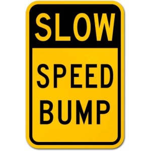 ⚠️ INDICATOARE 🛑 Indicator Slow Speed Bump Sign, Sticker autocolant ️