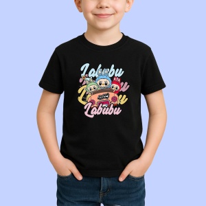 😎 ️ Fii in trend 🎁 Tricou Labubu Labubu burger, Unisex Dama si Barbat ...
