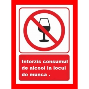 ⚠️ INDICATOARE 🛑 Indicator Interzis consumul de alcool la locul de ...