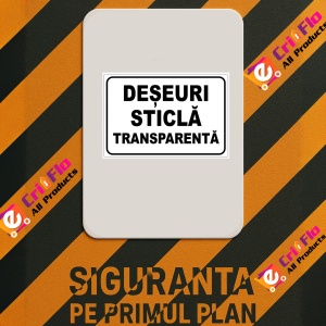 ⚠️ INDICATOARE 🛑 Indicator Pentru deseuri sticla transparenta, Sticker ...