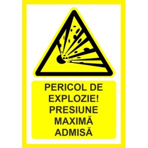 ⚠️ INDICATOARE 🛑 Indicator Pericol de explozie presiune maxima admisa ...