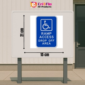 ⚠️ INDICATOARE 🛑 Indicator Accessible Ramp Access Drop Off Sign ...