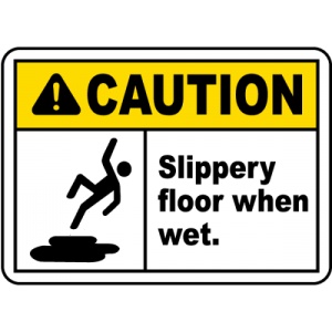 ⚠️ INDICATOARE 🛑 Indicator Caution Slippery Floor When Wet Sign ...