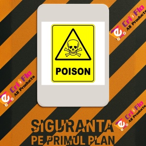 ⚠️ INDICATOARE 🛑 Indicator Poison Sign, Sticker autocolant ️