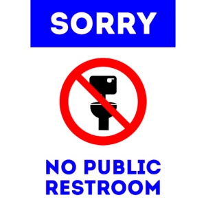 ⚠️ INDICATOARE 🛑 Indicator Sign sorry no public restroom, Sticker ...