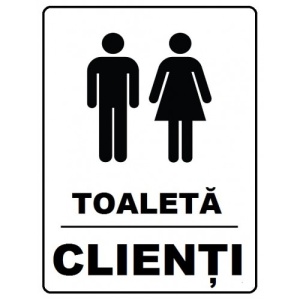 ⚠️ INDICATOARE 🛑 Indicator Toaleta clienti, Sticker autocolant ️