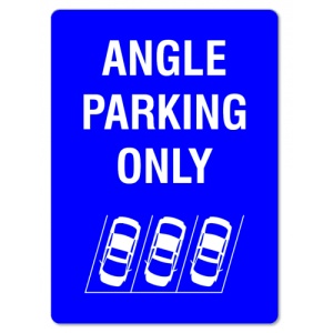 ⚠️ INDICATOARE 🛑 Indicator Angle Parking Only Sign, Sticker autocolant ️