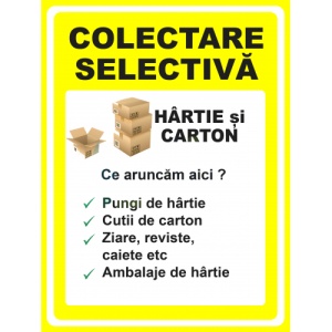 ⚠️ INDICATOARE 🛑 Indicator Pentru colectare selectiva hartie si carton ...