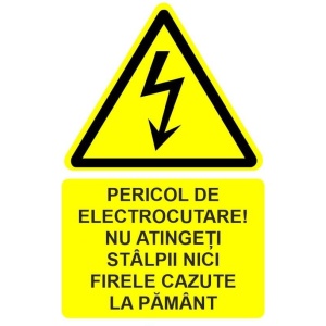 ⚠️ INDICATOARE 🛑 Indicator Pericol de electrocutare nu atingeti stalpii ...