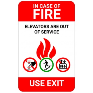 ⚠️ INDICATOARE 🛑 Indicator Sign in case of fire elevators are out of ...