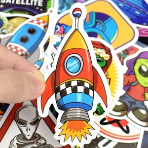 Set Stickere colorate Outer Space Astronaut Alien Extraterestru