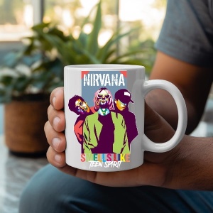 Cana cadou personalizata cu Formatia Nirvana Smells Like - Rock Music