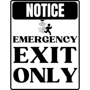 ⚠️ INDICATOARE 🛑 Indicator Notice emergency exit only sign, Sticker ...