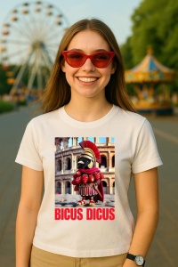 Tricou Dama Tralalero TraLaLa cu Bicus Dicus Italian Brainrot Meme