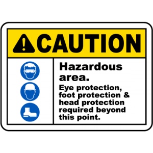 ⚠️ INDICATOARE 🛑 Indicator Hazardous Area PPE Required Sign, Sticker ...