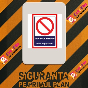 ⚠️ INDICATOARE 🛑 Indicator Pentru accesul permis doar angajatilor ...