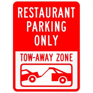 ⚠️ INDICATOARE 🛑 Indicator Restaurant Parking Only sign, Sticker ...