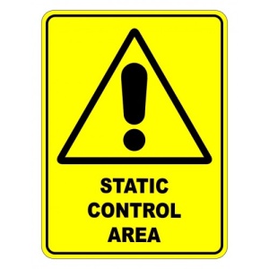 ⚠️ INDICATOARE 🛑 Indicator Static Control Area Sign, Sticker autocolant ️