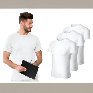 🔔 Set 3 Tricouri pentru Bărbați, Alb | TRANSPORT GRATUIT 👕