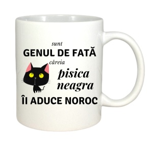 Cana haioasa personalizata cu textul Sunt genul de fata
