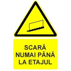 ⚠️ INDICATOARE 🛑 Indicator Scara numai pana la etajul indicator de ...