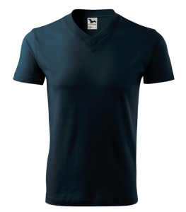 Set 5 tricouri guler tip V simple unisex, bumbac 100%, Alb, Negru ...