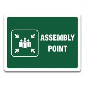⚠️ INDICATOARE 🛑 Indicator ASSEMBLY POINT SIGNS, Sticker autocolant ️