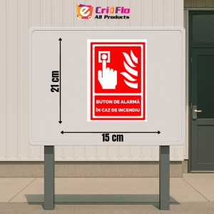 ⚠️ INDICATOARE 🛑 Indicator Buton de alarma in caz de incendiu, Sticker ...