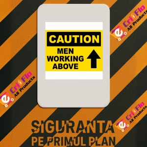⚠️ INDICATOARE 🛑 Indicator Caution Men Working Above Sign, Sticker ...