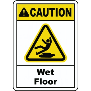 ⚠️ INDICATOARE 🛑 Indicator Caution Wet Floor Sign, Sticker autocolant ️