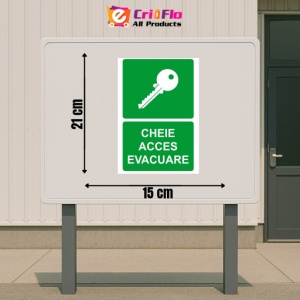 ⚠️ INDICATOARE 🛑 Indicator Cheie acces evacuare v1, Sticker autocolant ️